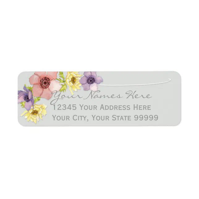 Modern Floral Rustic Lettered Typography Spring Label | Zazzle