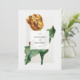 Modern Floral Tulip Wedding Invitation | Zazzle