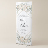 Modern Floral Wedding Welcome Minimalist Retractable Banner | Zazzle