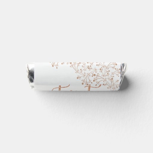 Modern Floral White & Rose Gold 21st Birthday Hershey's Miniatures | Zazzle