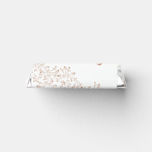 Modern Floral White & Rose Gold 90th Birthday Hershey's Miniatures | Zazzle
