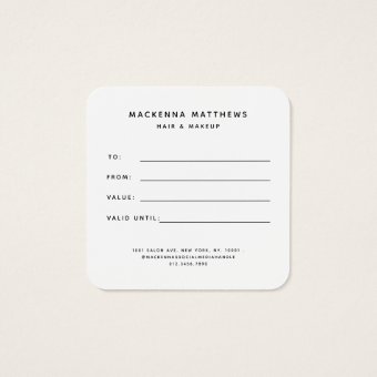 Modern Foliage Simple Botanical Greenery Gift Card | Zazzle