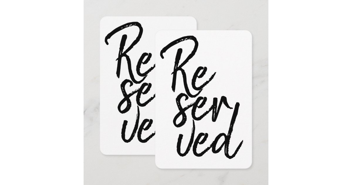 Modern font reserved graphics typography lettering invitation | Zazzle