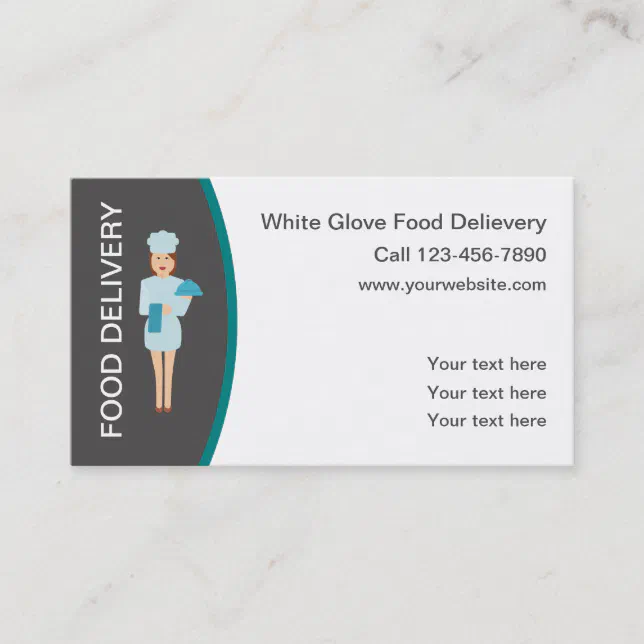 Modern Food Delivery Modern Business Cards | Zazzle