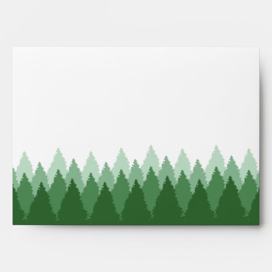 Modern Forest Range Woodland Wedding Envelope | Zazzle.com