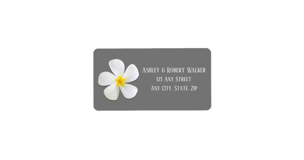 Modern Formal Classic, White on Gray, Wedding Label | Zazzle