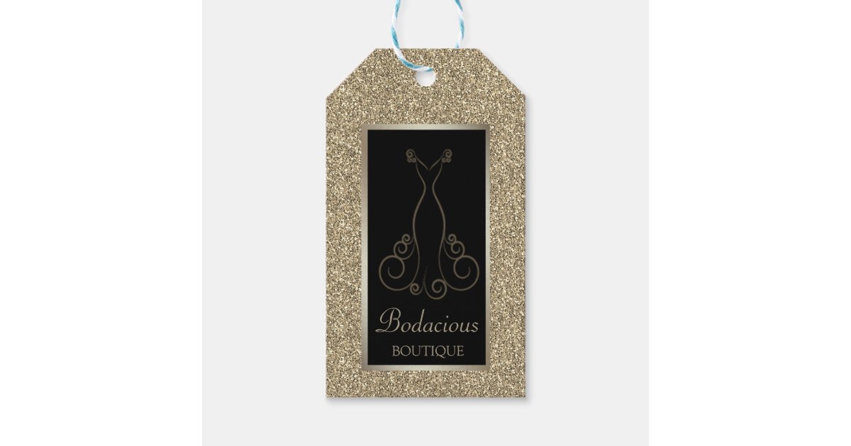 Modern Frame,Gold Glitter ,Dress Price Tags | Zazzle