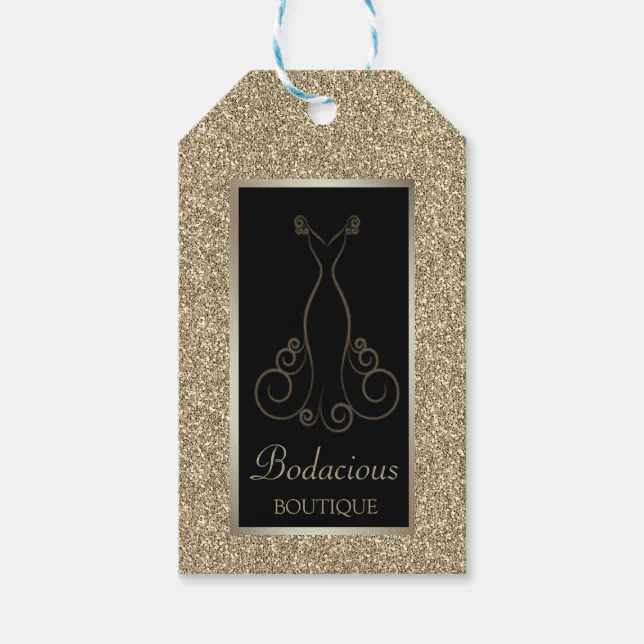 Modern Frame,Gold Glitter ,Dress Price Tags | Zazzle