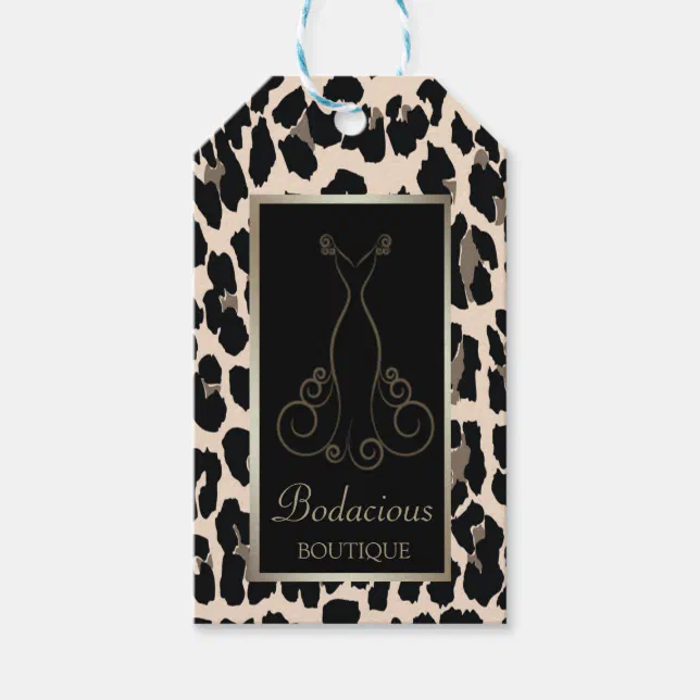 Modern Frame,Leopard Print ,Dress Price Tags | Zazzle