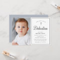 modern frame photo Dedication invitation | Zazzle
