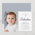 modern frame photo Dedication invitation | Zazzle