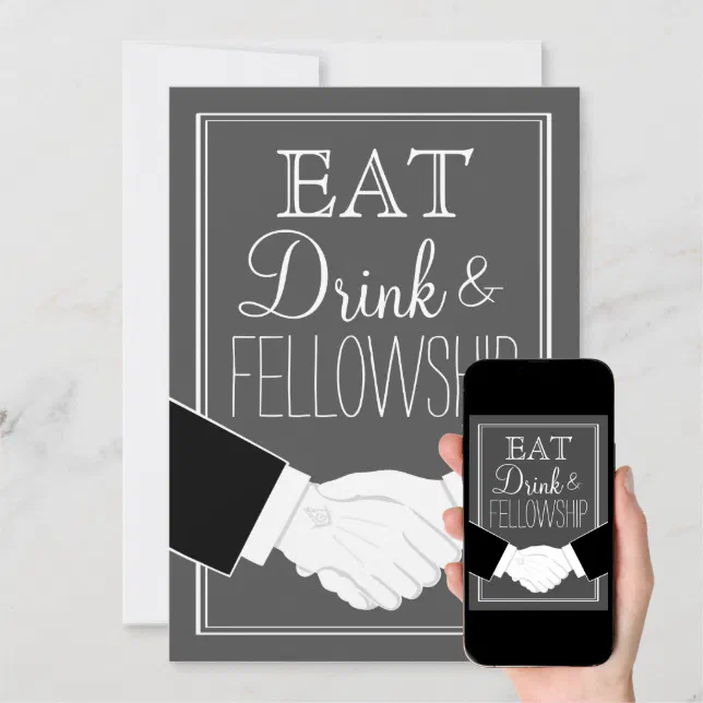 Modern Freemason Dinner Invitation, Custom Masonic Invitation | Zazzle