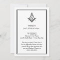 Modern Freemason Dinner Invitation, Custom Masonic Invitation | Zazzle