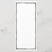 Modern French Black and White Wedding Long Menu | Zazzle