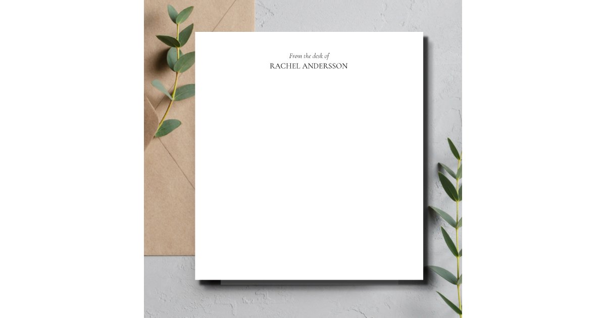 Modern From the Desk of Notepad | Zazzle