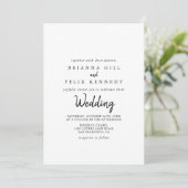 Modern Front & Back Wedding Invitation | Zazzle