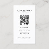 Modern Full Photo Vertical Photography QR Code Business Card | Zazzle