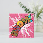 Modern Fun Colorful BOOM Comic Book Invitation | Zazzle