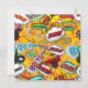 Modern Fun Colorful Comic Book Shout Outs Invitation | Zazzle