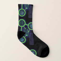 Modern Fun Fingerprint Identification Socks | Zazzle