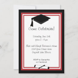 Modern Fun Graduation Party Custom Photo Invitation | Zazzle
