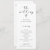 Modern Fun Swirls Calligraphy Wedding Programs | Zazzle