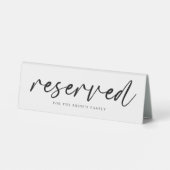 Modern Fun Wedding Reserved Table Tent Sign | Zazzle