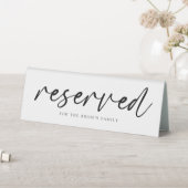 Modern Fun Wedding Reserved Table Tent Sign | Zazzle