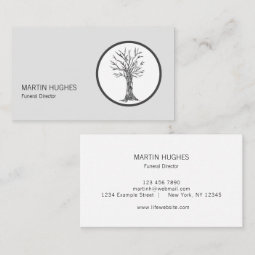 Modern Funeral Director Business Card | Zazzle
