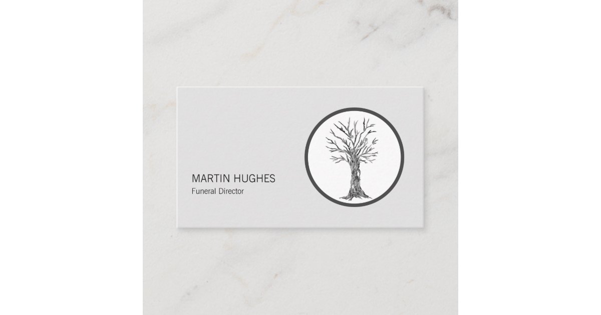 Modern Funeral Director Business Card | Zazzle