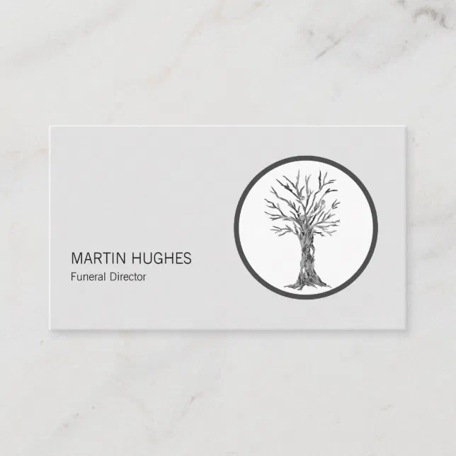 Modern Funeral Director Business Card | Zazzle