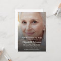 Modern Funeral photo | Celebration of Life Script Invitation | Zazzle