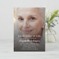 Modern Funeral photo | Celebration of Life Script Invitation | Zazzle