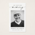 Modern Funeral Sympathy Photo Memorial Prayer Card | Zazzle