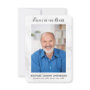 Modern Funeral Sympathy Photo Memorial Prayer Card | Zazzle