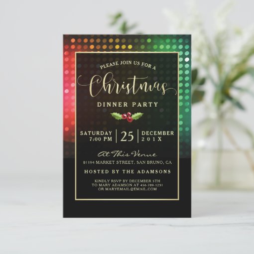 Modern Funky Christmas Party Invitation | Zazzle