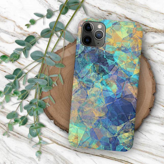 Modern Funky Colorful Polygon Mosaic Art Pattern Case-Mate iPhone Case ...
