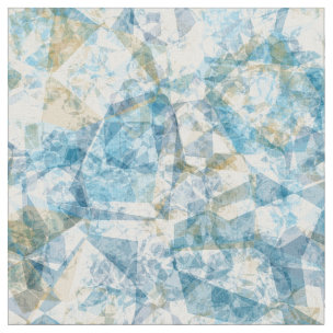 Teal Modern Mosaic Geometric Pattern Fabric | Zazzle.com