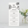 Modern Funky Retro Wedding Menu | Zazzle