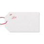 Modern funny cute Christmas reindeer white Gift Tags | Zazzle