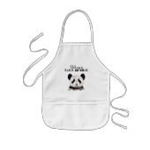 Modern Funny Panda Black And White With Quote Kids' Apron | Zazzle