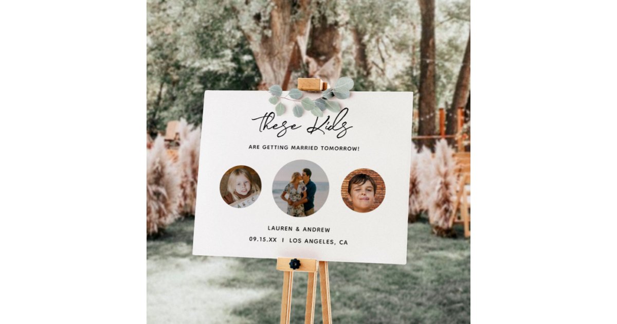 Modern Funny Photo Rehearsal Dinner Welcome Sign | Zazzle