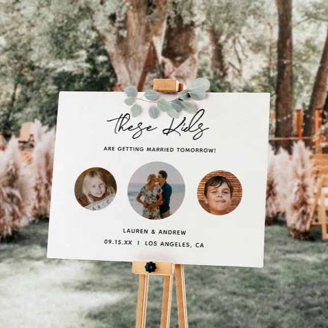 Modern Funny Photo Rehearsal Dinner Welcome Sign | Zazzle