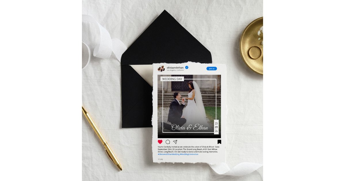 Modern Funny Social Media Wedding Invitation | Zazzle