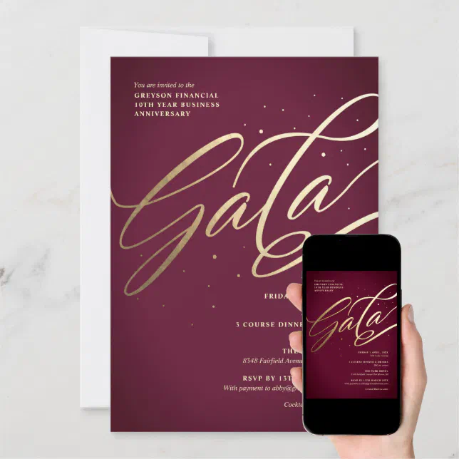 Modern Gala Invitation | Zazzle