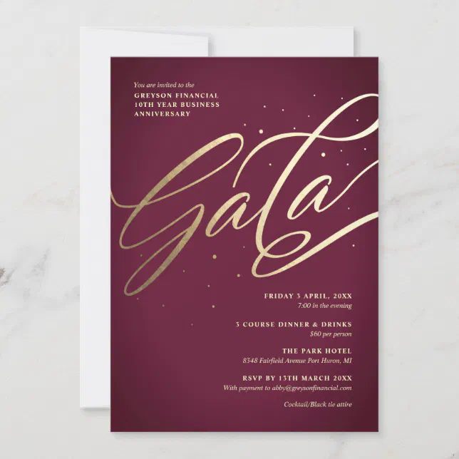 Modern Gala Invitation | Zazzle