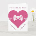 Modern Gaming Controller Valentine's Day Gamer Card | Zazzle