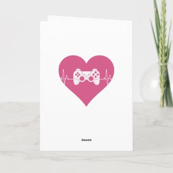 Modern Gaming Controller Valentine's Day Gamer Card | Zazzle