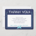 MODERN GAMING THANKS Bar Mitzvah navy aqua blue Thank You Card | Zazzle