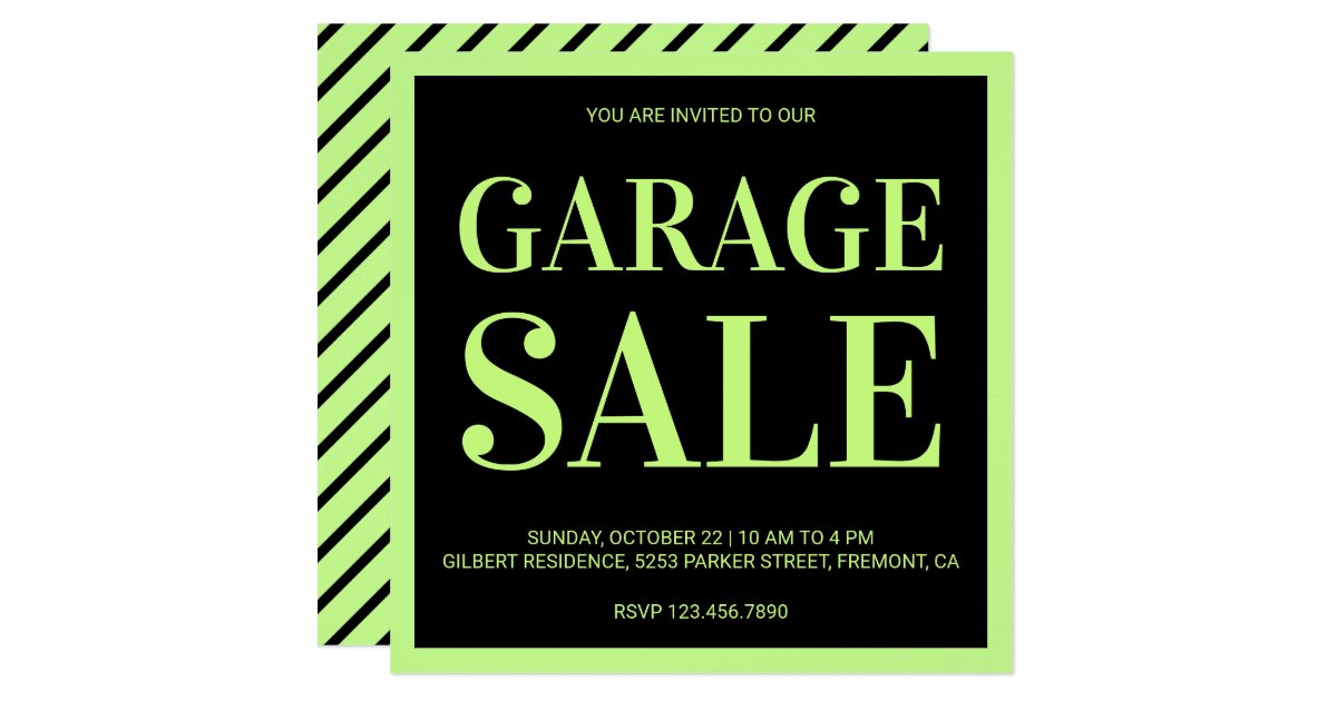 Modern Garage Sale Invitation | Zazzle.com